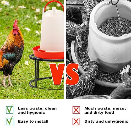 Snapklik.com : 2Pcs Metal Stand For Chicken Feeder Waterer,Chicken ...