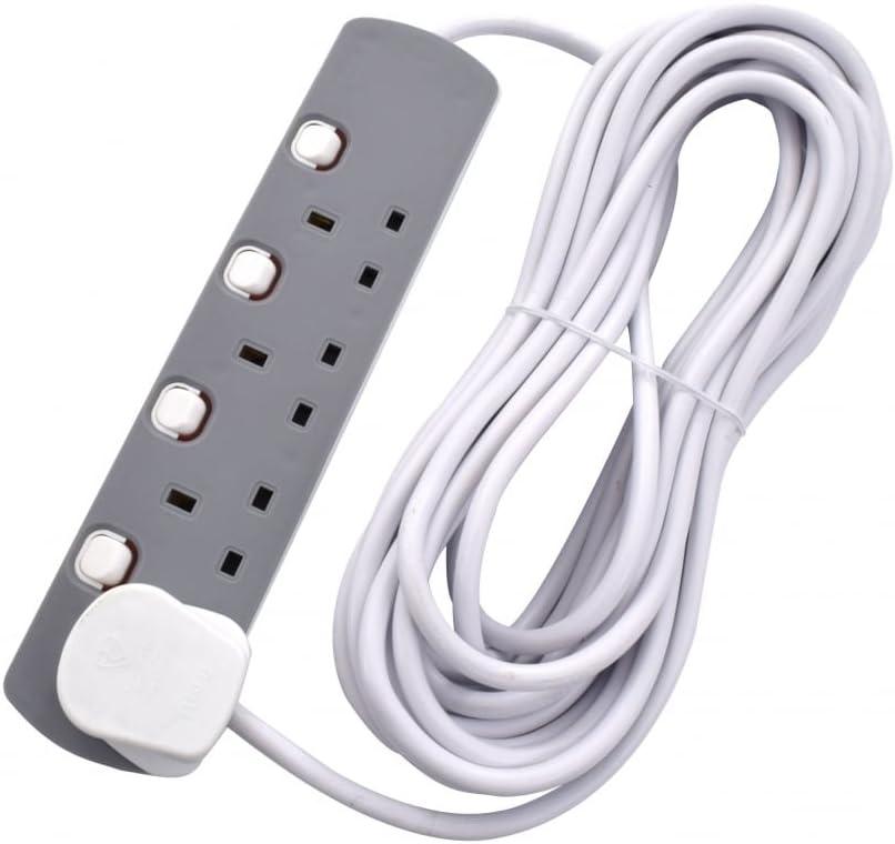 3/4 / 5/6 Gang - Way Extension Lead - Multi Plug Socket - Switched ...