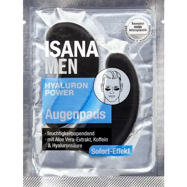 Amazon.com: ISANA Men Hyaluron Moisturising Instant Effect Eye Pads ...