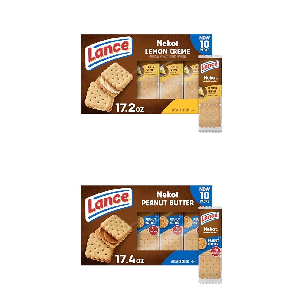 Amazon.com: Lance Sandwich Cookies, Nekot Lemon Creme, 10 Individually ...