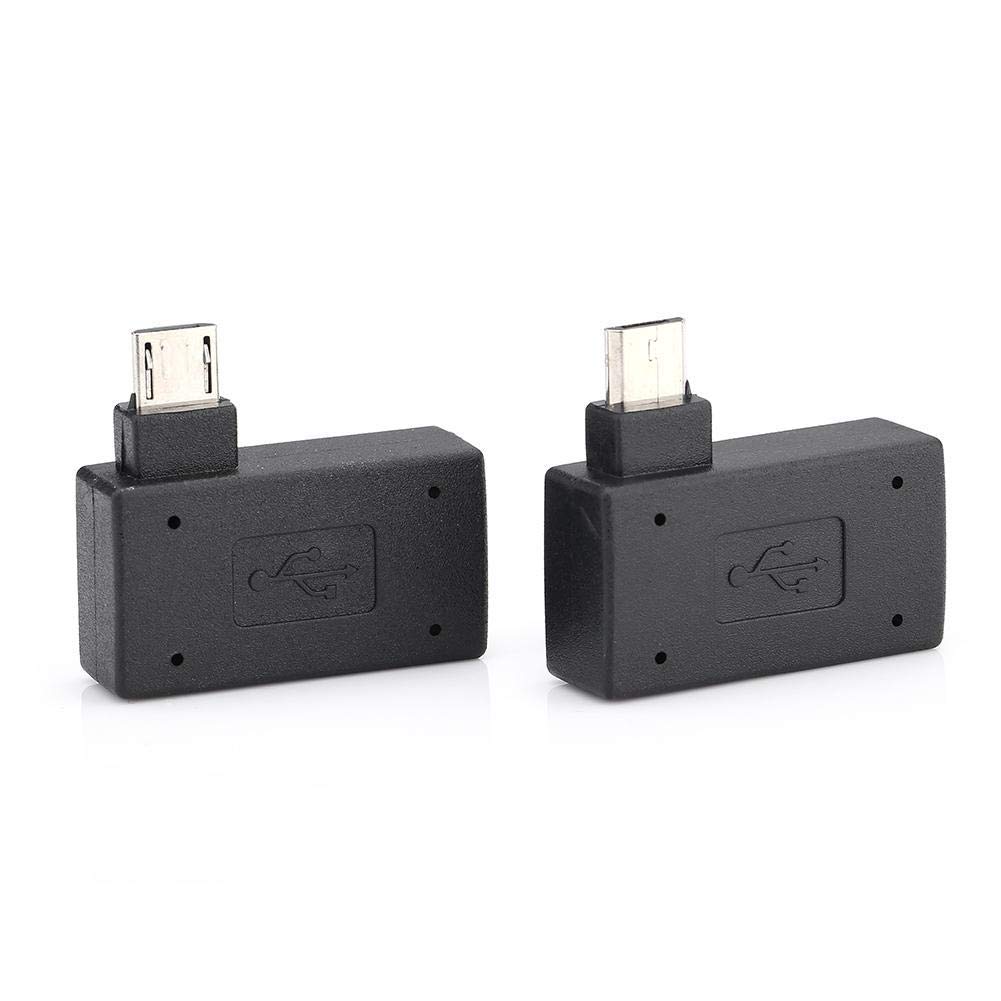 OTG Adapter, 90 Right + Left Angle USB Port Adapter, Micro OTG, 2 Pack ...