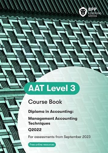 AAT Management Accounting Techniques: Course Book : BPP Learning Media ...