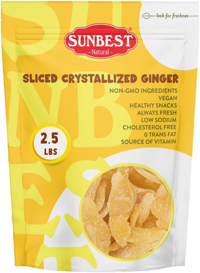 Amazon.com: Nutty & Fruity Ginger Chunks Dried Non Crystallized 320z ...