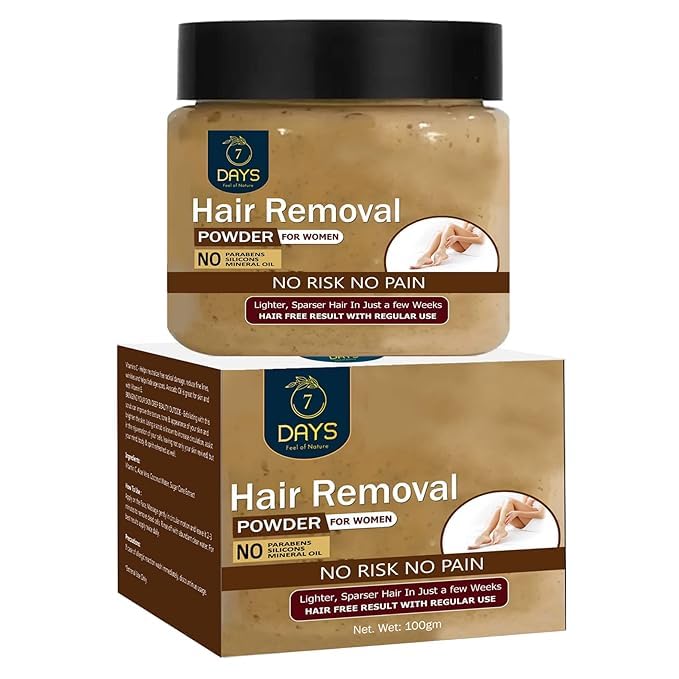 Buy 7 DAYS Pure Hair Removal Powder Three in one Use For Powder D-Tan ...