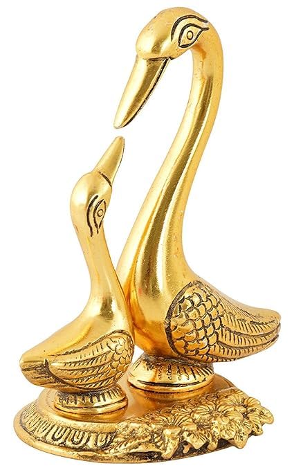 Buy House of Astro Golden Pair of Kissing Swan Duck Showpiece for Home ...