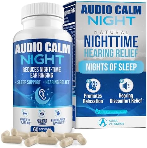 Amazon.com: Audio Calm Night (60 Caps) | Natural Tinnitus Relief ...