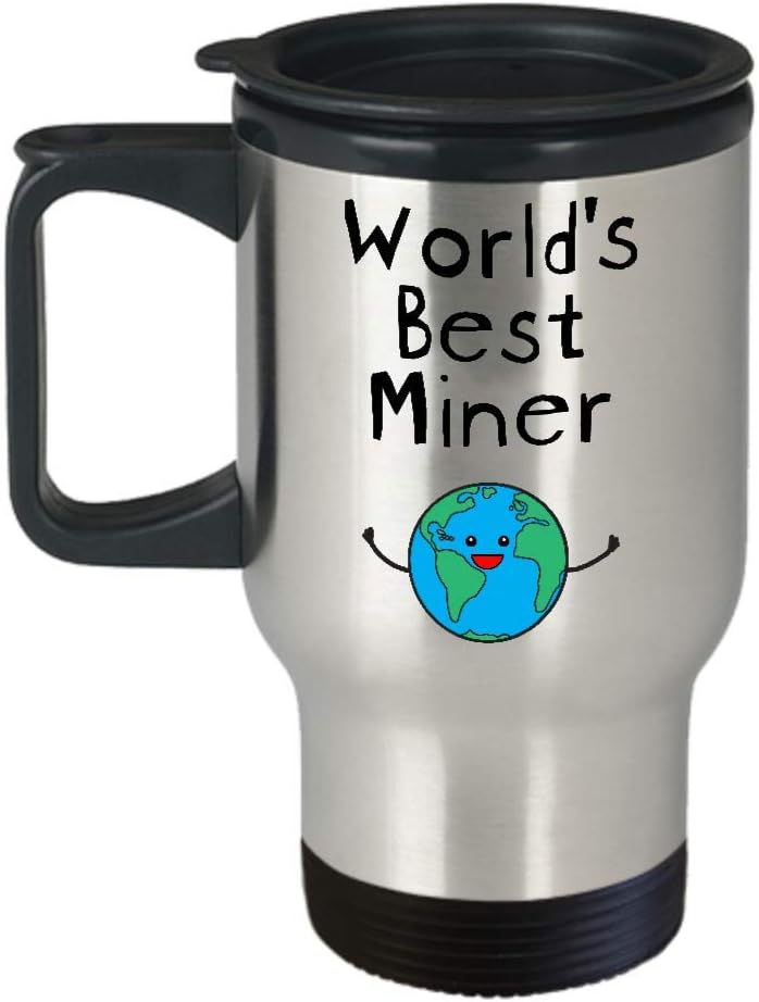 Amazon.com: World's Best Miner Travel Coffee Mug Stainless Steel Gifts ...