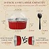 Amazon.com: Baking Cups With Lids, BAKINGPAK 50PCS 4OZ Mini Aluminum ...