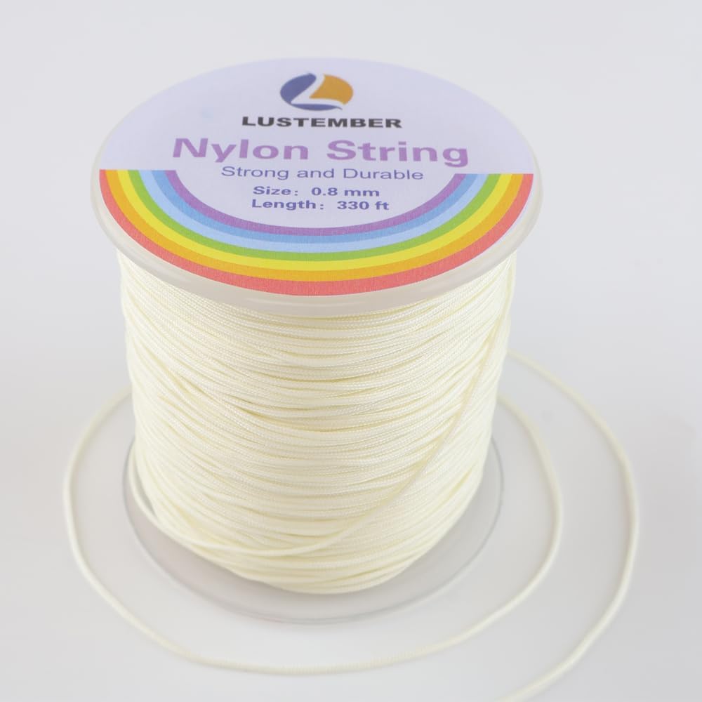 Amazon.com: 0.8mm Nylon String, Strong Bracelet String, Durable Nylon ...