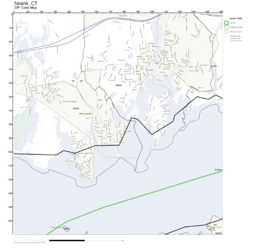 ZIP Code Wall Map of Noank, CT ZIP Code Map Not Laminated: Amazon.com ...