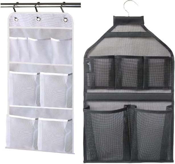 Amazon.com: MISSLO Hanging Mesh Pockets Hold 340oz/1000ml Shampoo ...