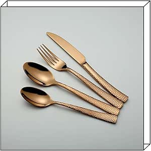 Amazon.com | Flatware Silverware Set 32-Piece 18/10 Stainless Steel Cutlery Set Forged with ...