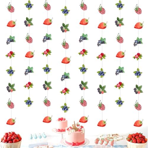 Amazon.com: gisgfim 96 Pcs Berry Party Supplies Berry Paper Plates ...