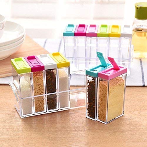 Buy BPG Spice Jars Dispenser Masala Rack Easy Flow Storage Crystal ...