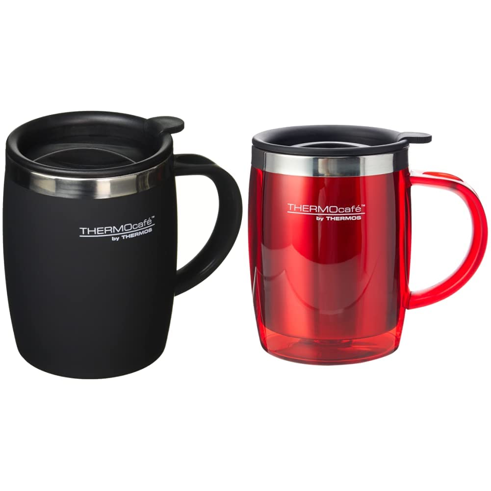 ThermoCafé by Thermos 105102 Desk Mug, Stainless Steel/Plastic, Soft ...
