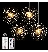 PXBNIUYA 4 Pack Starburst Sphere Lights,200 LED Firework Lights, 8 ...