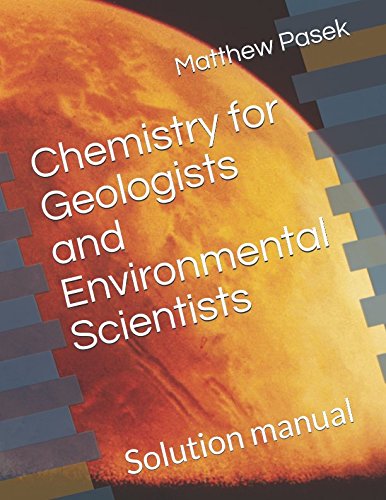 Chemistry for Geologists and Environmental Scientists: Solution manual ...
