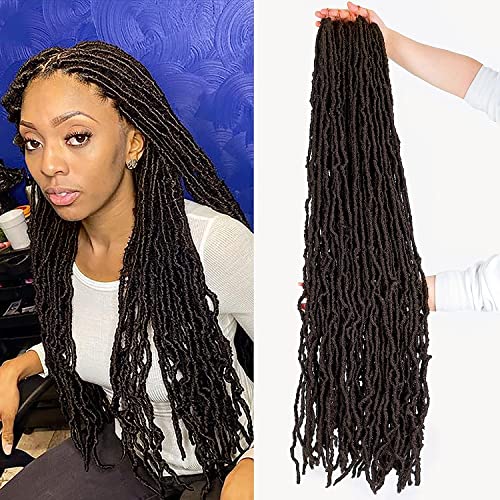New Faux Locs 36 Inch Crochet Hair New Soft Locs 5 Packs/Lot Curly Wavy ...