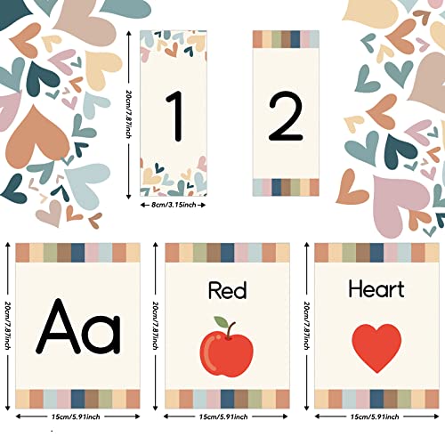 Snapklik.com : 56 Pcs Boho Alphabet And Number Bulletin Board Set Decor ...