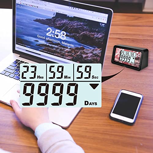 NInE-ROnG Backlight Digital 9999 Days Countdown Clock Timer with Big ...