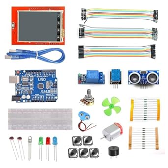 Electrobot DIY Kit with 2.4-inch Touchscreen, Sensors, RGB LEDs, and ...