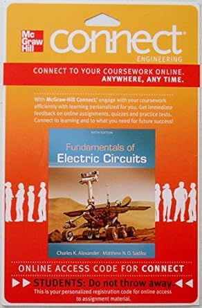 Connect Engineering 1 Semester Access Card for Fundamentals of Electric Circuits : Sadiku ...