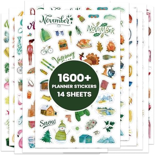 Amazon.com: Planner Stickers - 12 Monthly Planner Stickers for ...