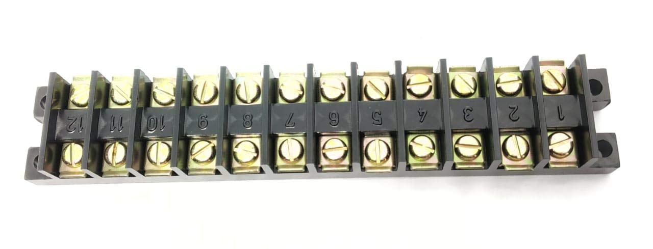 STANDAR 12-Way Terminal Block, Screw Connector, 3A, Plastic, DIN Rail ...