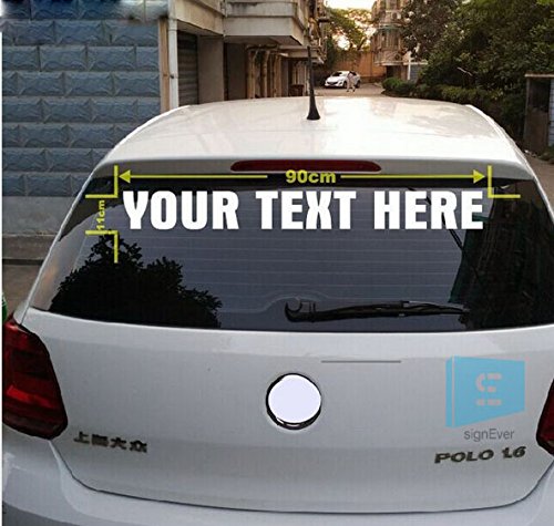 SIGN EVER Personalized Custom Car Styling Sticker Rear Window White ...