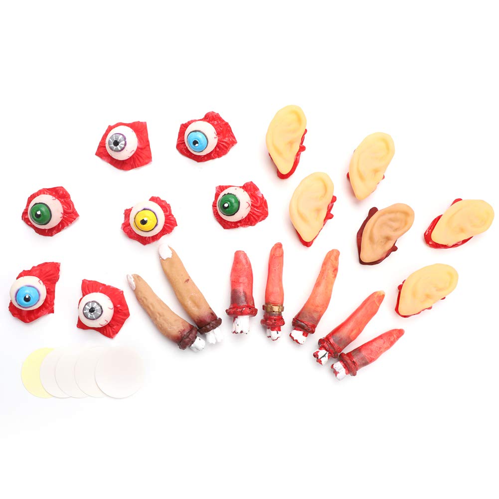 Fake Human Severed Fingers Eyeball Ear Life Size Latex Prop ...