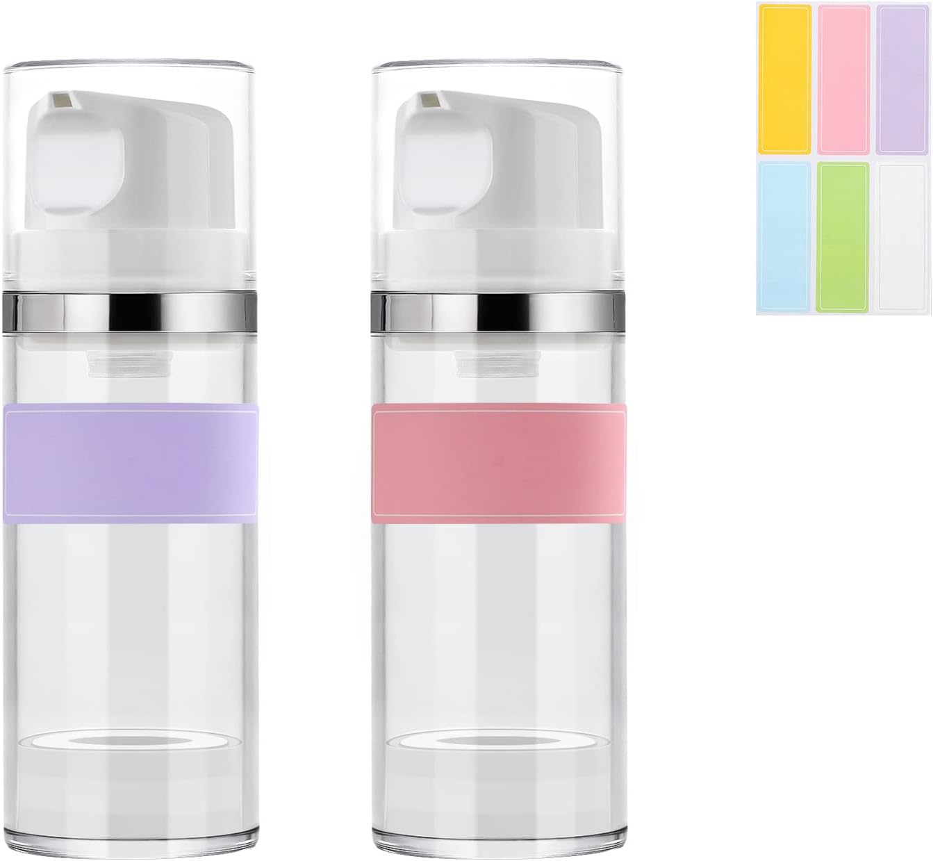 Amazon.com: Pudier Airless Pump Jar, 15/30/50ml Refillable Skin Care Containers, Push Down Pump ...