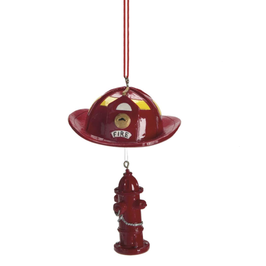 Amazon.com: FlagandBanner Fire Fighter Hat with Hydrant Ornament (3-1/2 ...
