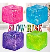 Amazon.com: LNYEWLZTR 4Pack Glitter Nice Square Stress Cube, Colorful ...