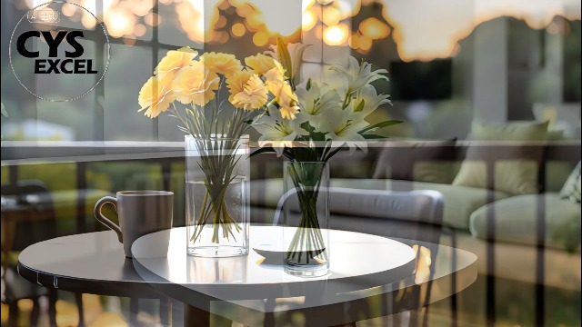 Watch CYS EXCEL Clear Cylinder Glass Hand-Blown Vase on Amazon Live