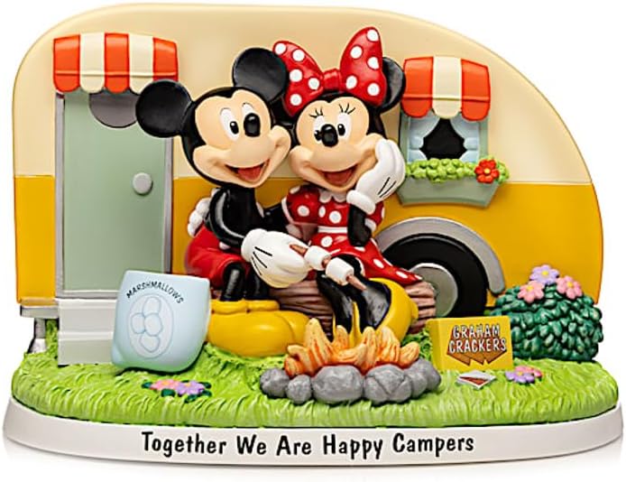 Disney Mickey Mouse and Minnie Mouse Camping Sculpture
