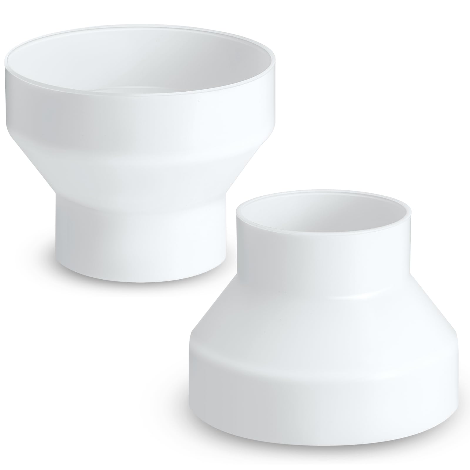 Therwen 2 Pcs 6 to 4 Inch Duct Reducer Increaser ABS Air Duct Adapter ...