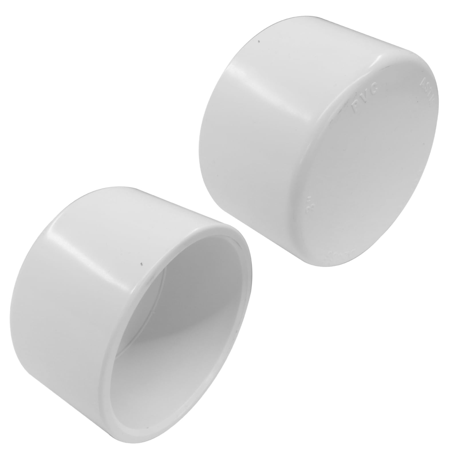 Snapklik.com : 3" PVC Pipe End Cap Fitting, 2 Pack Pipe Plug Socket ...
