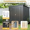 Amazon.com : HOMLOVLY 6' x 4' Outdoor Storage Shed, Large Metal Tool ...