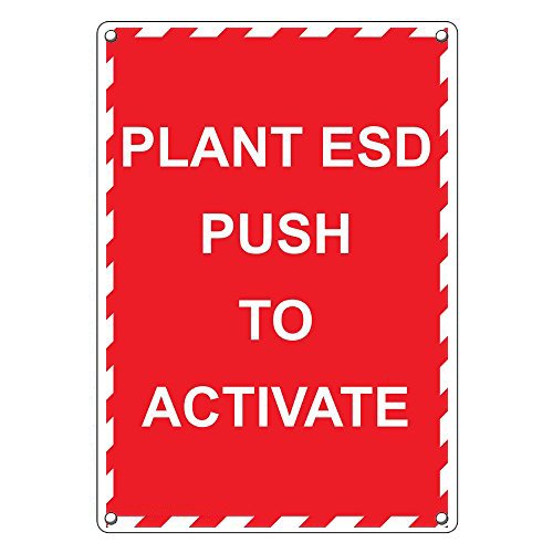 Weatherproof Plastic Vertical Plant ESD Push to Activate Sign with ...