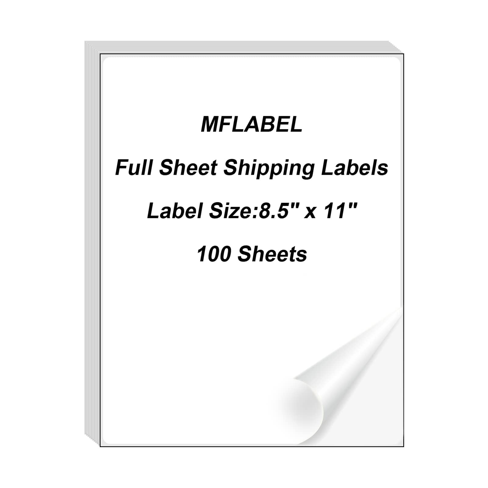Amazon.com : MFLABEL Full Sheet Sticker Labels, Address Labels, White ...
