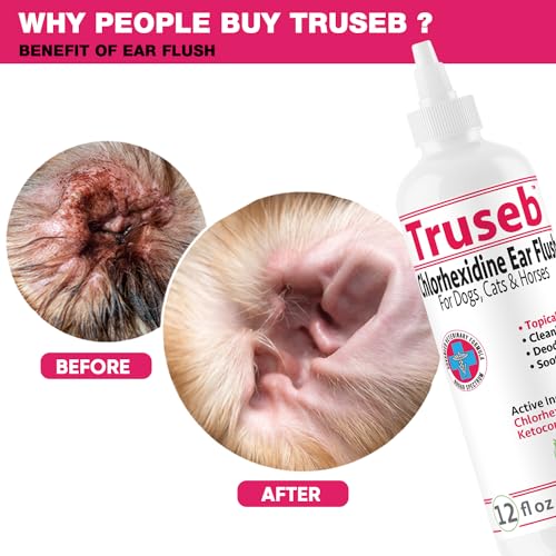 All Natural Ear Flush For Dogs & Cats, 0.2% Ketoconazole & 0.2% ...