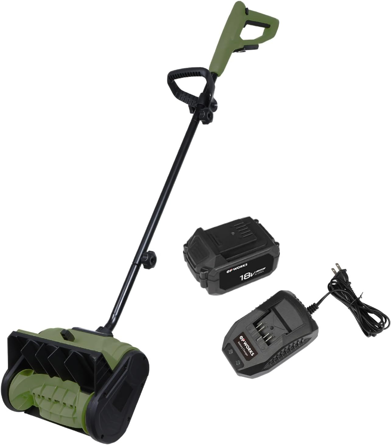 Amazon.co.jp: HAIGE(ハイガー) 電動除雪機 除雪機 電動スノーショベル 家庭用 小型 バッテリー式 コードレス ブラシレスモーター ハンドル付き 軽量 連続使用最大40分 ...