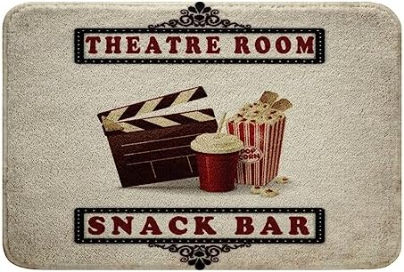 Amazon.com: Erosebridal Home Theater Decor Rug Vintage Cinema Style ...