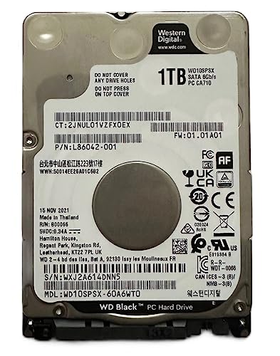 HDD 1TB 7.2KRPM 2.5" 6Gb/s SATA Hard Disk Drive Model: WD10SPSX ...