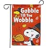 Amazon.com : Flagology, PEANUTS Snoopy Gobble till You Wobble – Garden ...