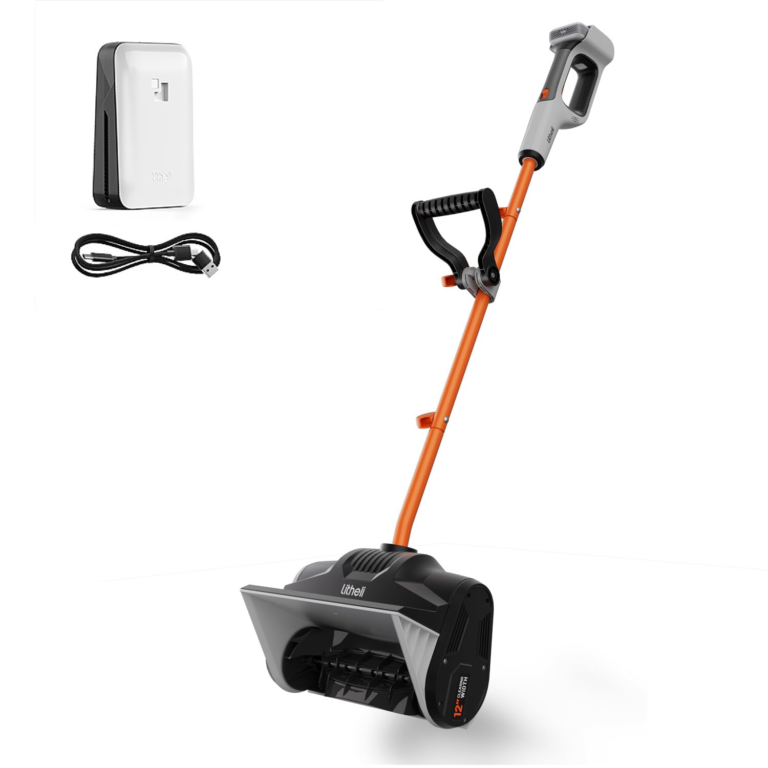 Snapklik.com : Litheli 20V Cordless Snow Shovel, 12 Electric Snow Blower
