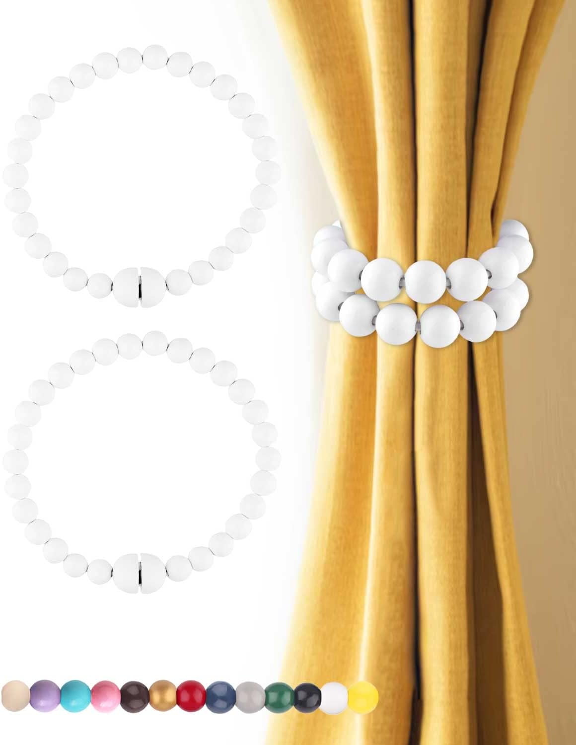 Amazon.com: NICETOWN Strong Magnetic Curtain Tiebacks - Modern Simple ...