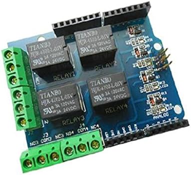 Four channel Relay Shield 5V 4 Channel Relay Shield Module for Arduino ...