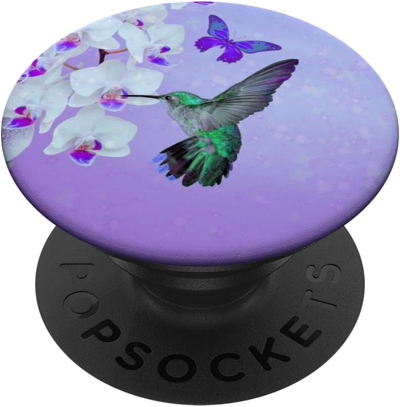 Amazon.com: Cell Phone Pop Up Holder Hummingbird Flower Butterfly ...