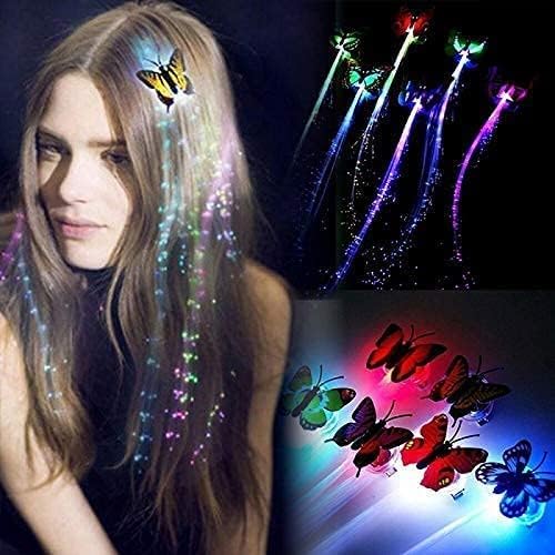 Buy NIMIT SALES LED Flashing Light Butterfly Hair Clip | Braid Optical ...